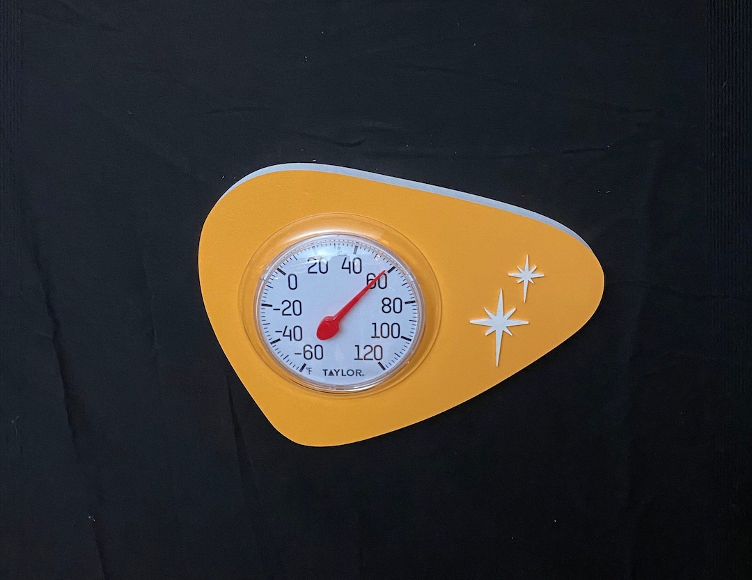 Mid Century Atomic Thermometer, Water Proof, Outdoors or Indoors ...