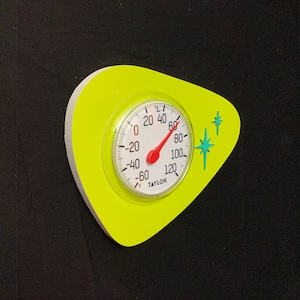 Mid Century Atomic Thermometer, Water Proof, Outdoors or Indoors ...