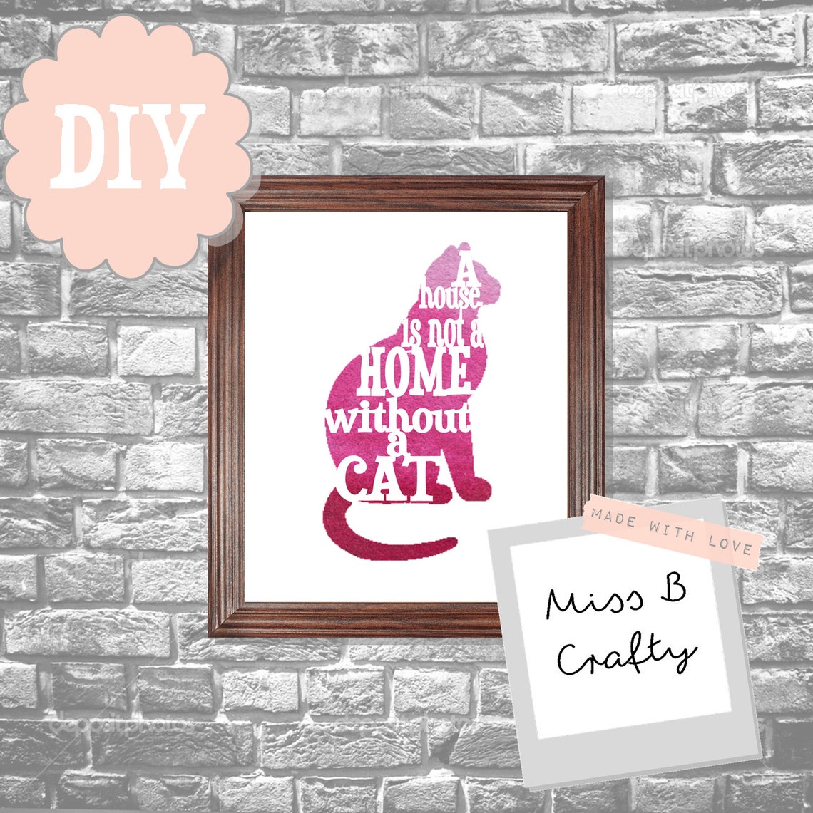 DIY Cat Paper Cutting Template - Etsy