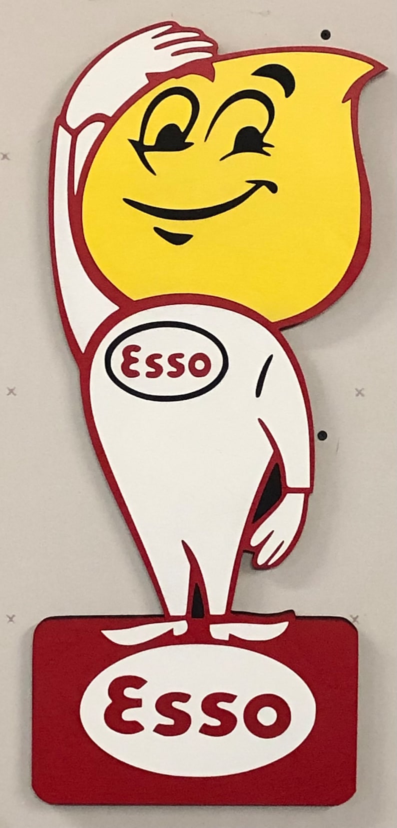 Esso Oil Boy Laser Cut Wood Sign - Etsy