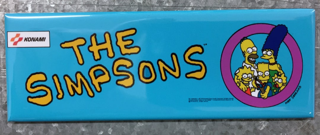 The Simpsons Arcade Game Marquee Fridge Magnet - Etsy