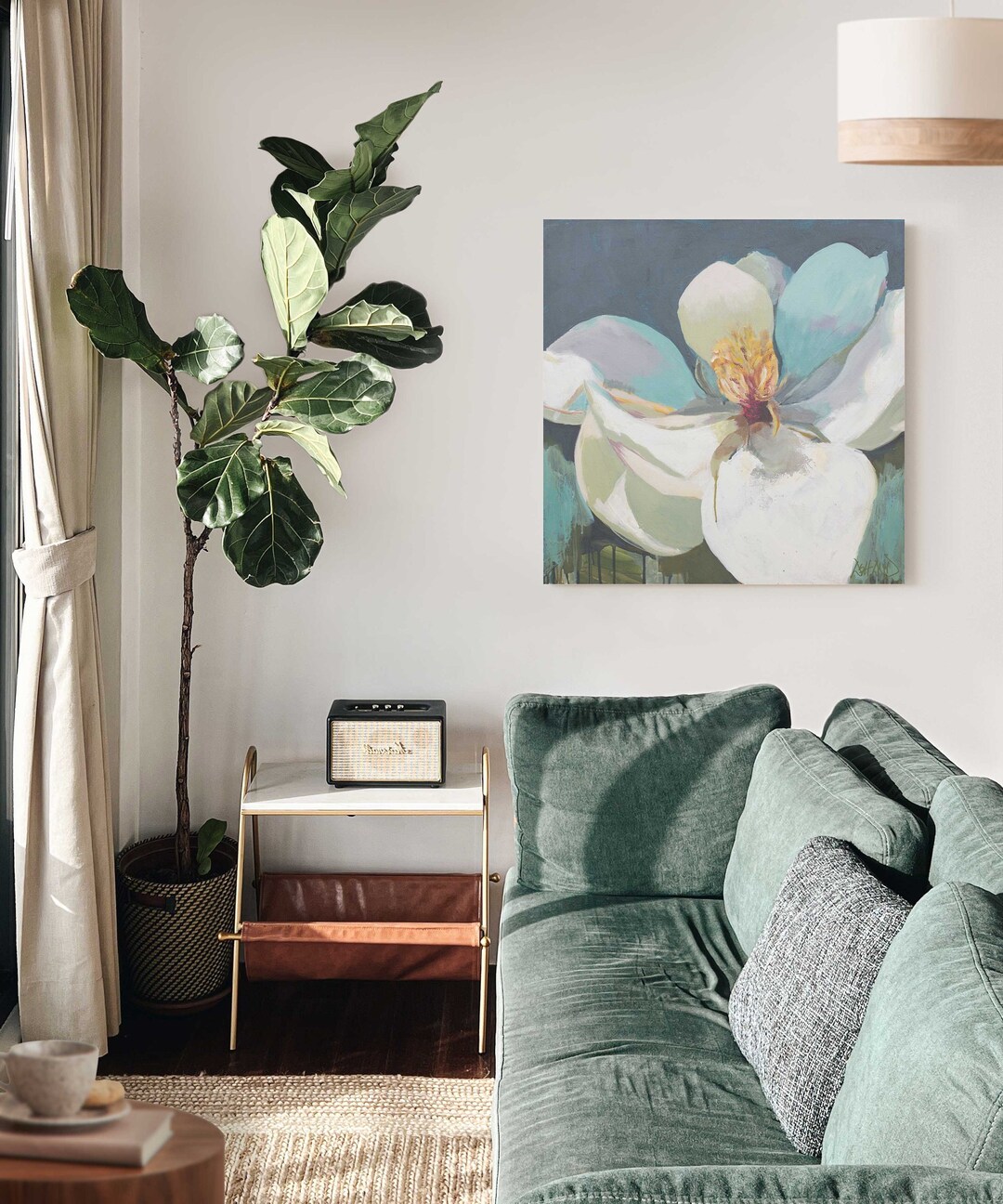 White Magnolia Flower Instant Download Art Printable, Magnolia Print ...