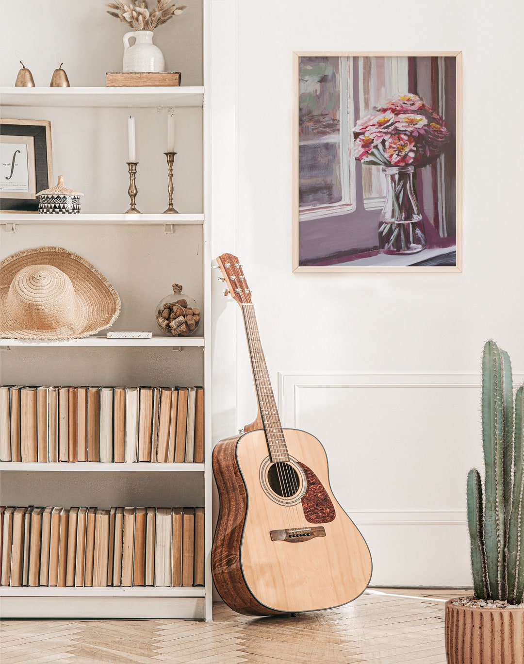 Floral Bouquet Art Printable Flower Arrangement, Instant Download Art ...