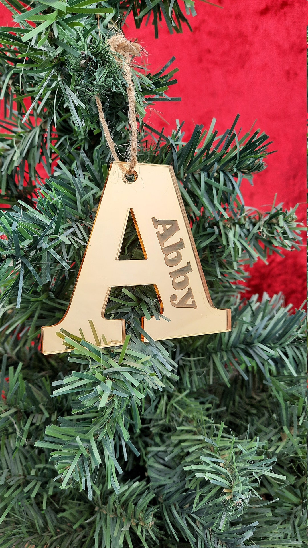 Letter Name Tags, Personalised - Hanging Mirror Decorations - Etsy