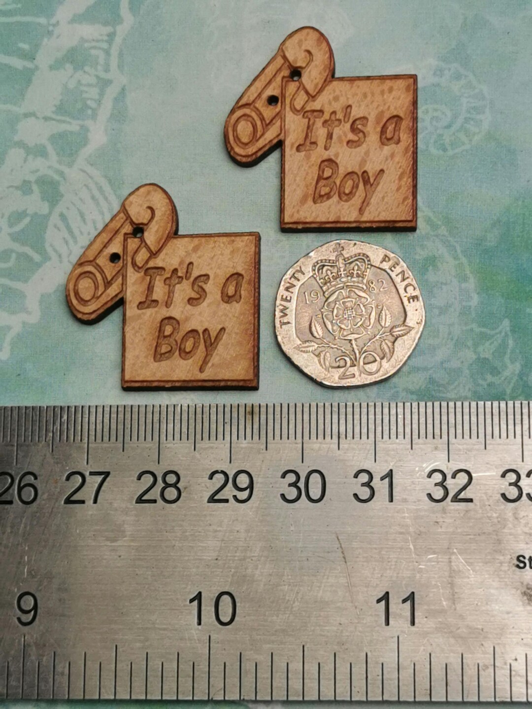 Its a Boy - Pack of 2 Laser Engraved Wooden Buttons - Etsy