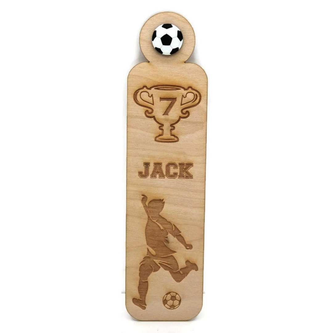 Football Striker Bookmark Personalised - Any Name! Great Gift for Kids ...