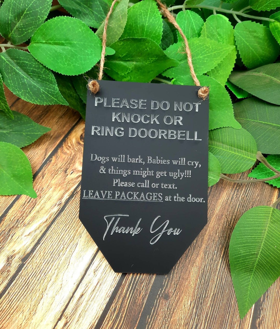Personalized Do Not Knock Door Sign - Funny Delivery Sign - Etsy