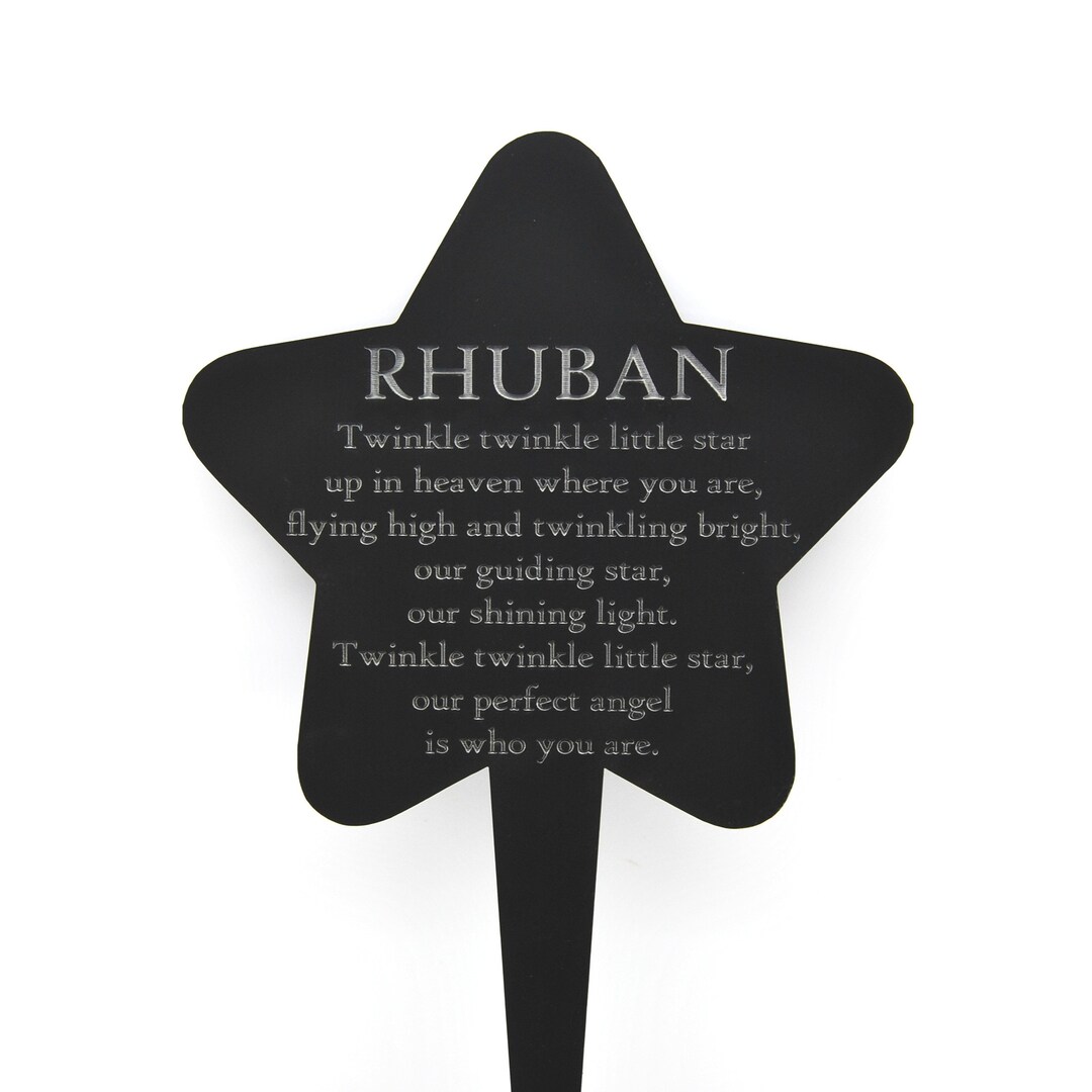 Star Personalized Memory/memorialwith Stick - Grave/cemetery Decoration ...