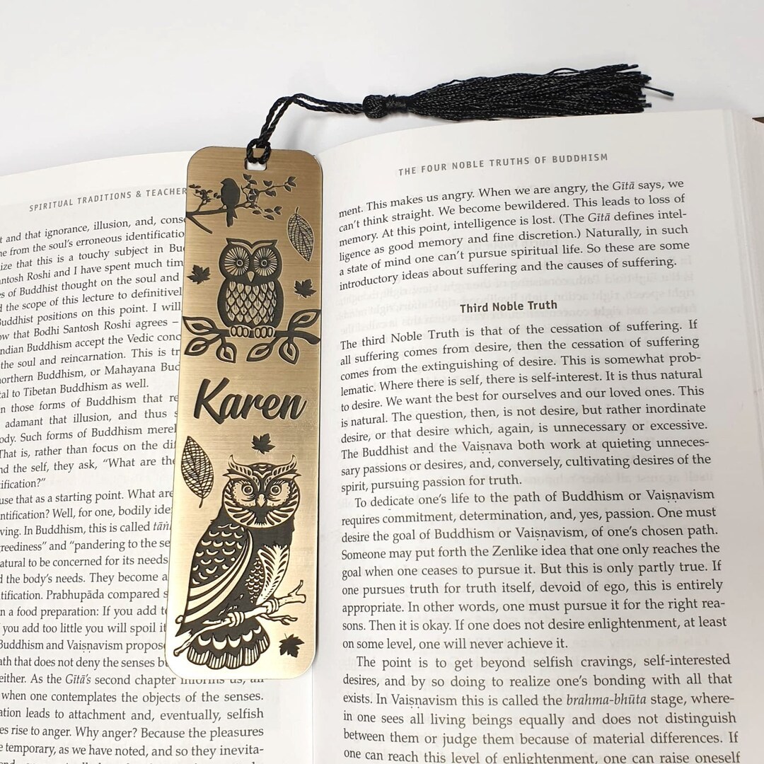 Owl Laminated Bookmark, Personalised - Lots of Colours - Great Book ...