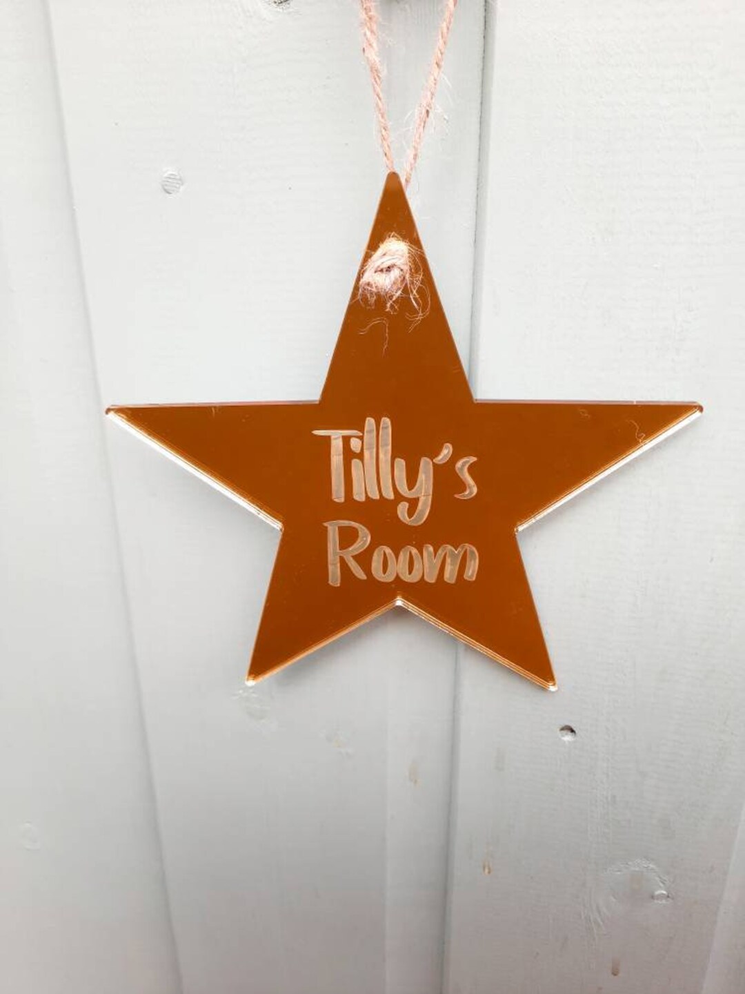 Star Door Sign Personalised Mirror Perspex - Any Name Boys/girls ...