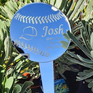 Baseball Stake, Personalised Memorial - a Pretty Grave Side, Cemetery ...