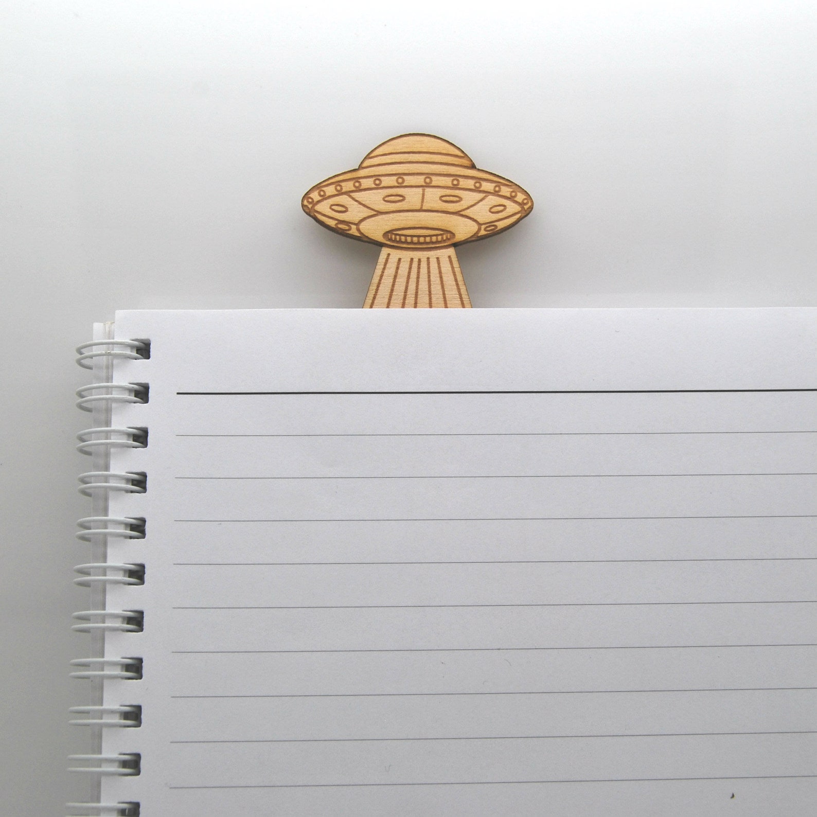 Alien UFO Laser Engraved Wooden Bookmark - the Truth is Out There ...