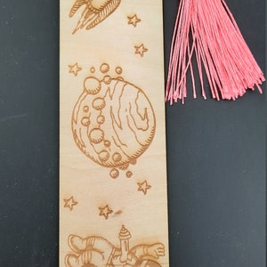 Space Adventure - Laser Engraved Wooden Bookmark - Etsy