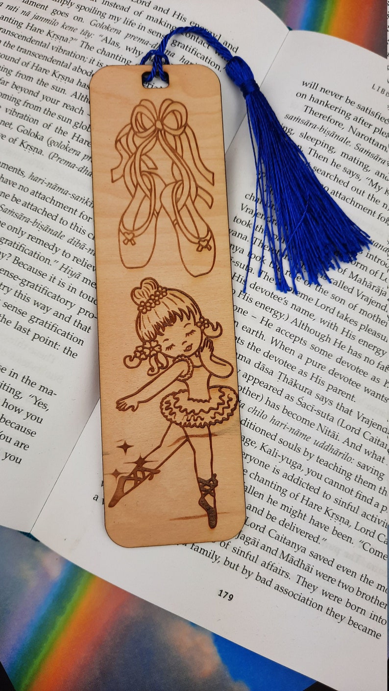 Ballerina - Laser Engraved Wooden Bookmark - Etsy