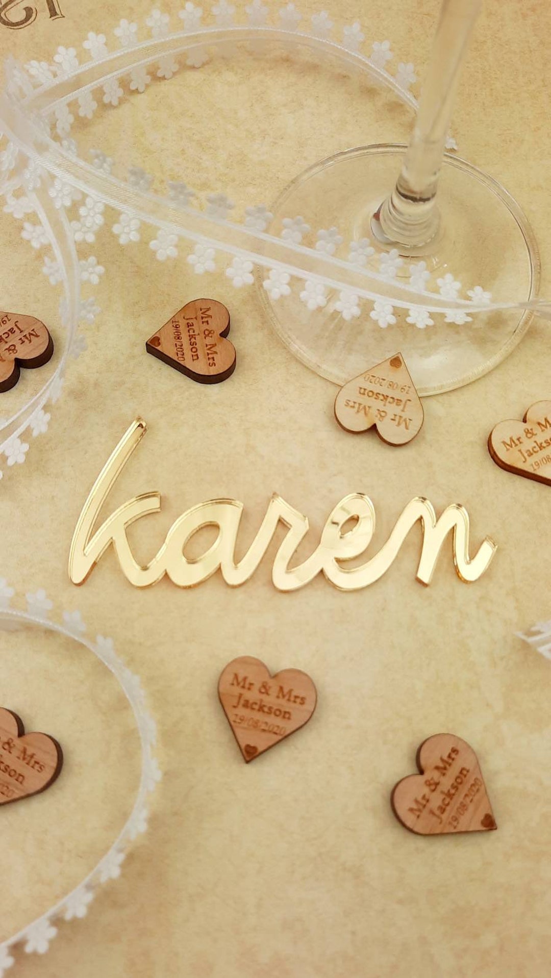 Place Setting Name Tags - Wedding, Party, Meetings - Laser Engraved ...