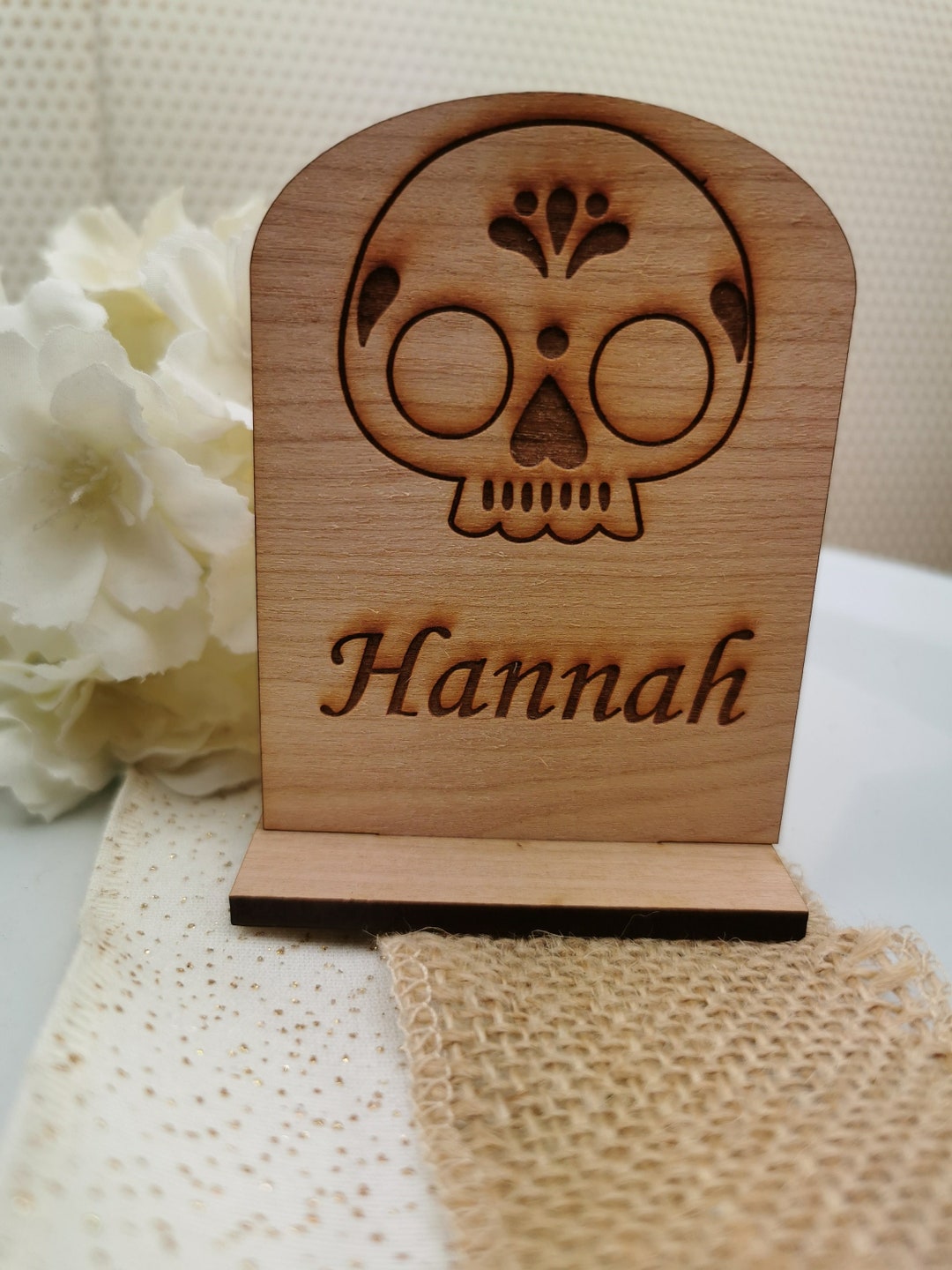 Personalized Sugar Skull Place Setting, Rustic Wedding Decor - Etsy