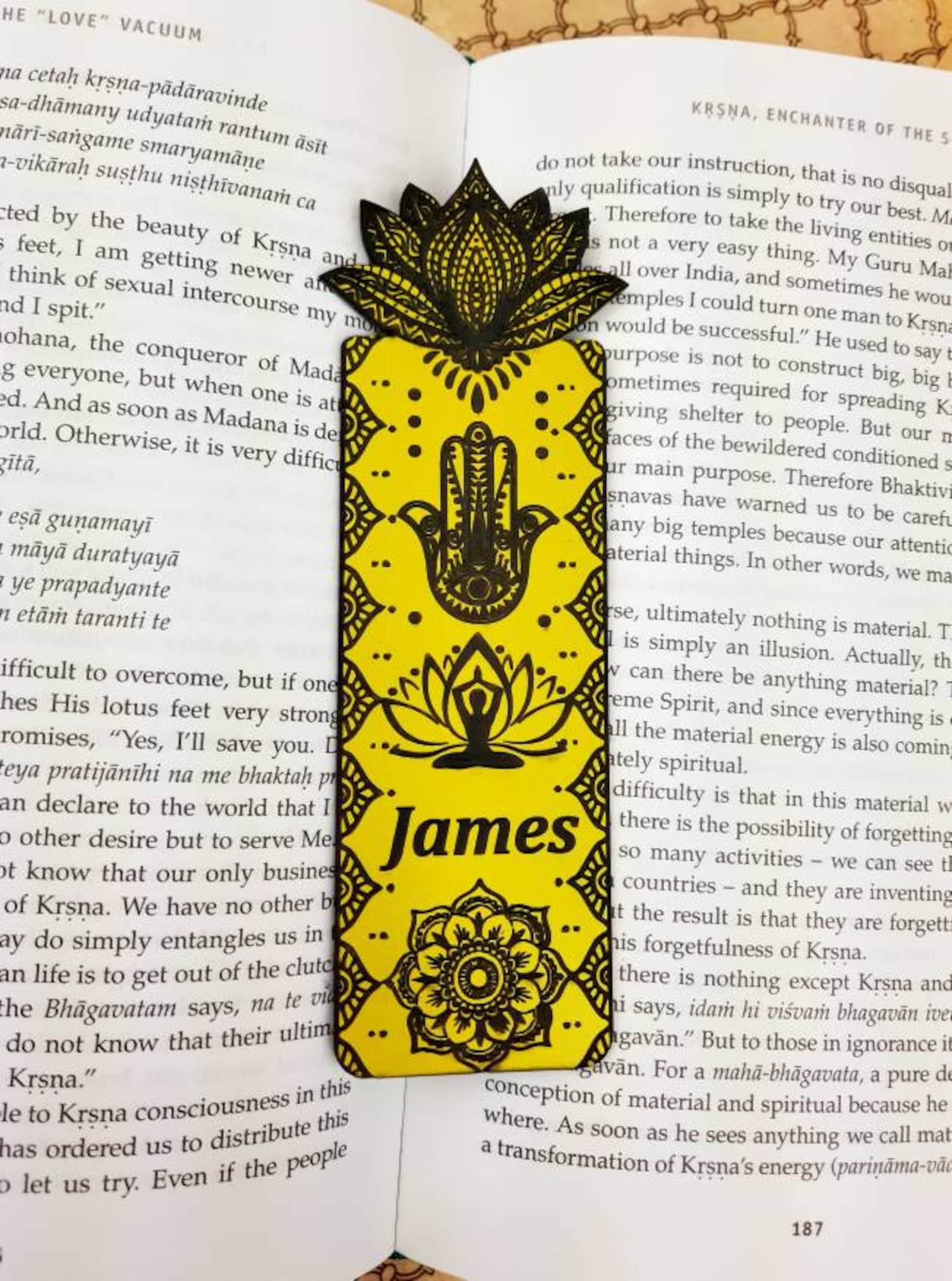 Ornate Yoga Lotus Buddhist Mandala Bookmark Personalised - Lots of ...