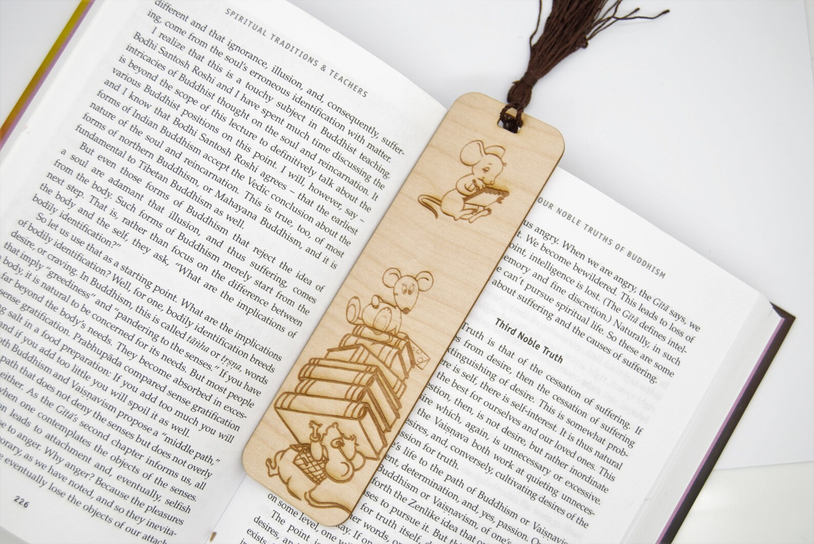 Mice Readers Laser Engraved Wooden Bookmark a Great Gift for - Etsy