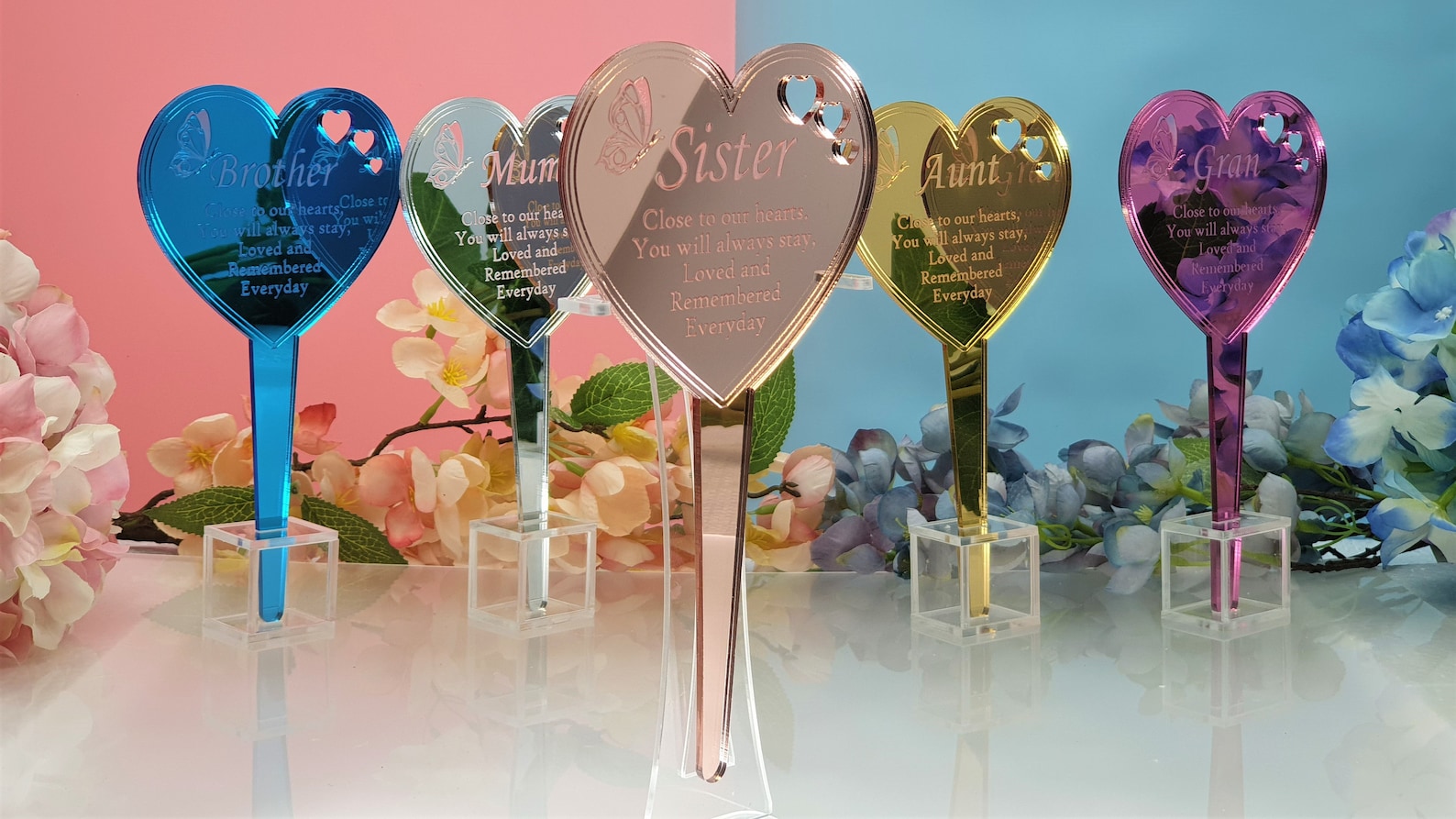 Heart Memorial Stick Personalised Cemetery Decoration - Etsy