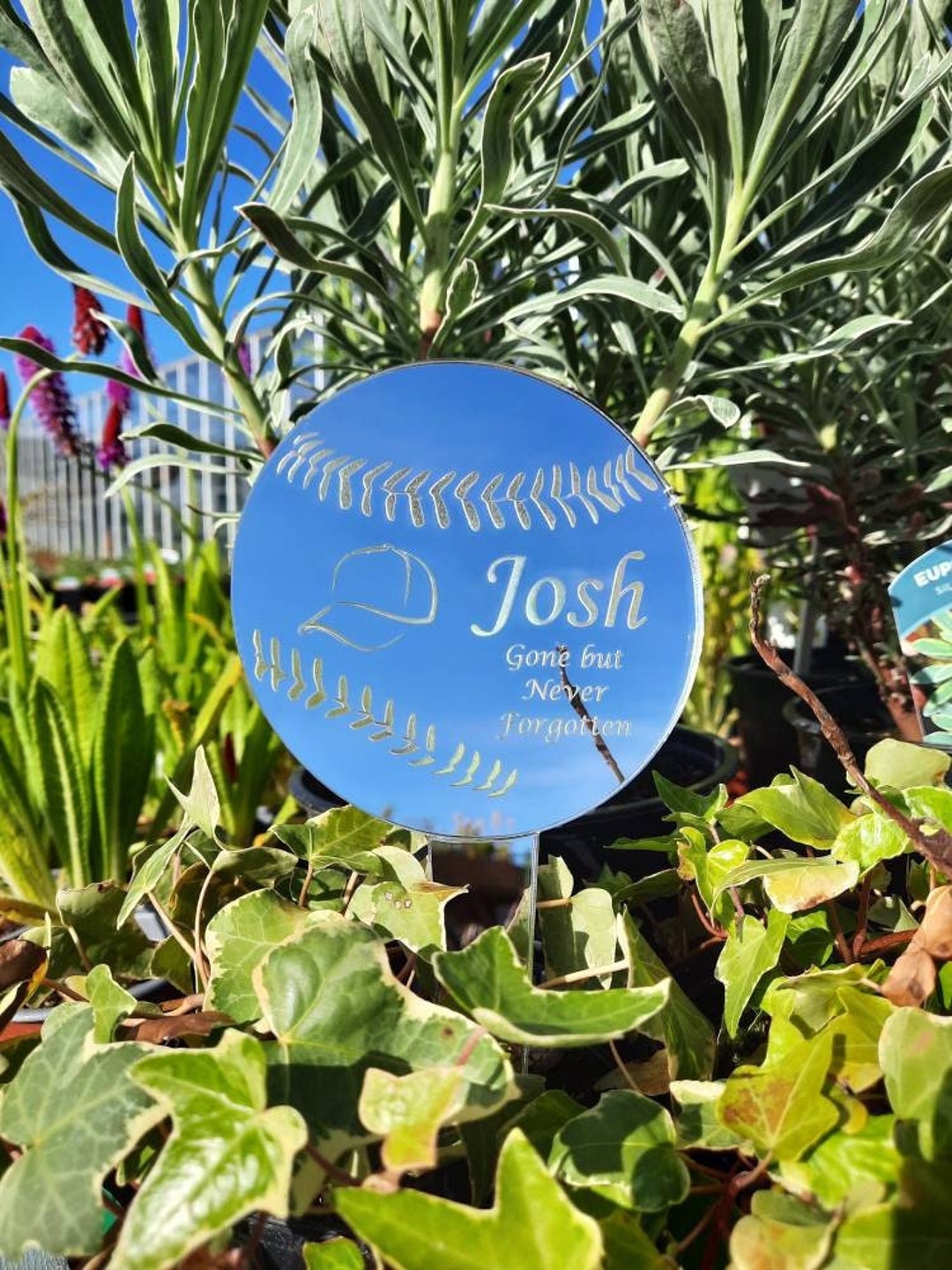 Baseball Stake, Personalised Memorial - a Pretty Grave Side, Cemetery ...