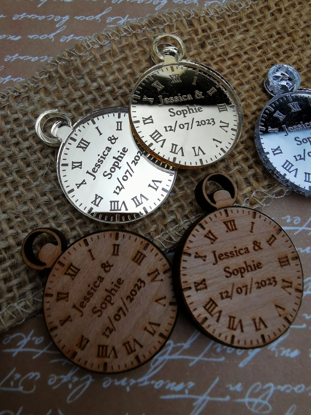 Steampunk Stop Watch Personalised Mirror Perspex Table Confetti ...