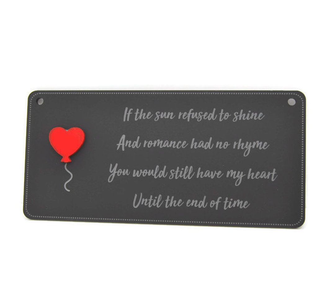 Laser Engraved True Love Sign – Perspex or Wood Plaque - Etsy