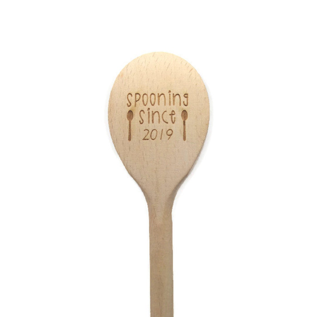 Spooning Since... Personalised Engraved Wooden Spoon - Anniversary ...