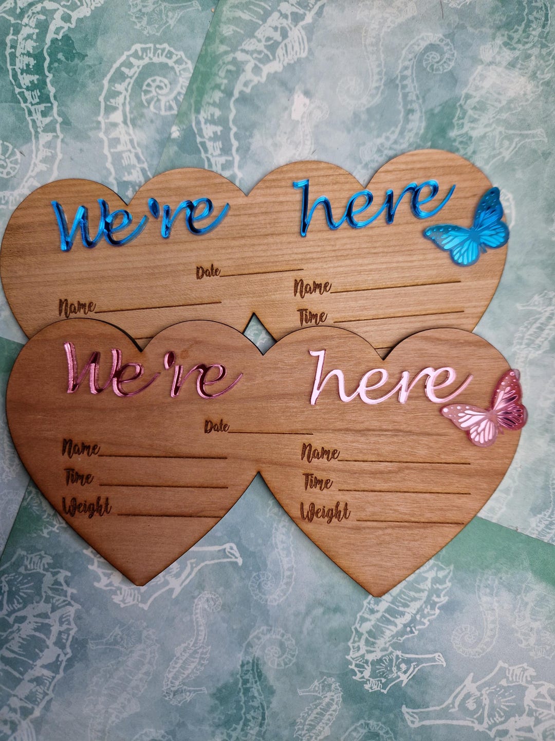 Engraved Wooden Twin Birth Announcement Sign, Keepsake Gift - Etsy Canada