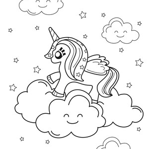 Magical Unicorn Coloring Page Printable Colouring Pages Coloring Sheets ...