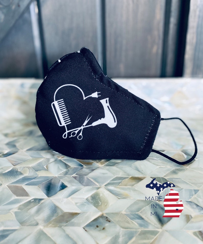 Hair Stylist Washable Face Mask With Nose Wire / Breathable | Etsy