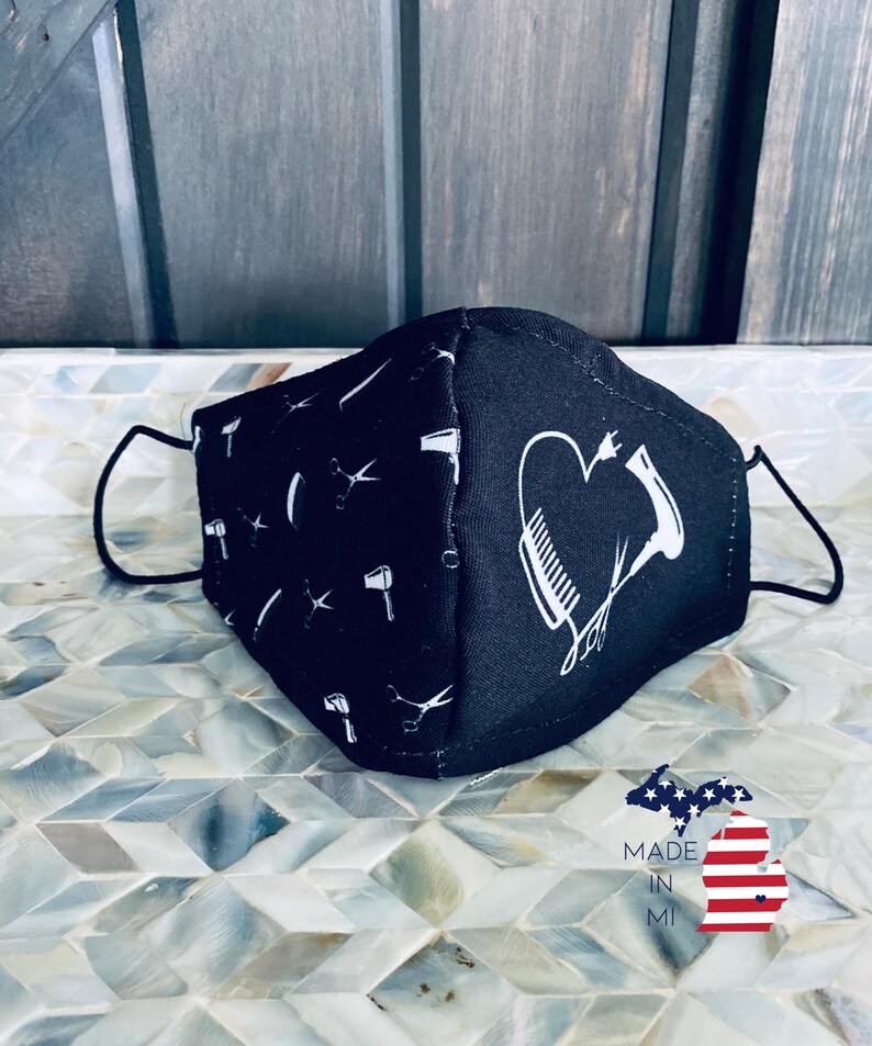 Hair Stylist Washable Face Mask With Nose Wire / Breathable | Etsy