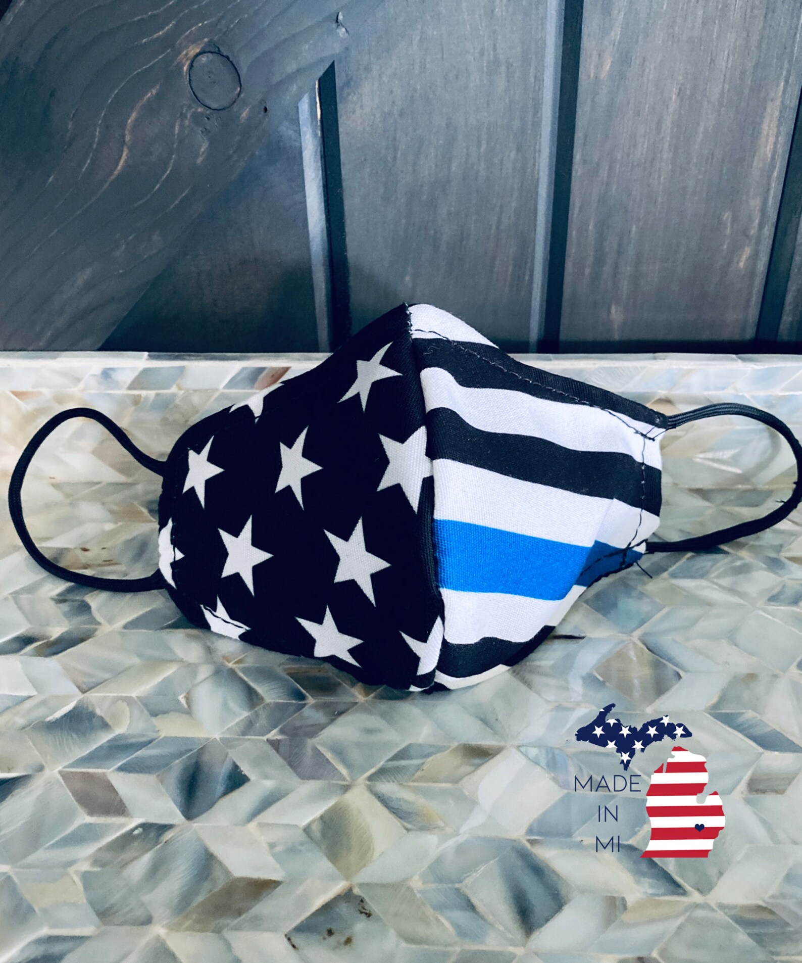 Thin Blue Line Washable Face Mask With Nose Wire / Breathable - Etsy