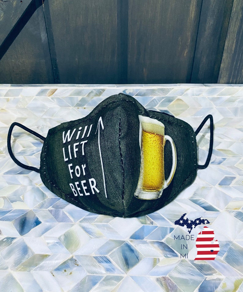 Will Lift for Beer Washable Face Mask With Nose Wire / Breathable ...