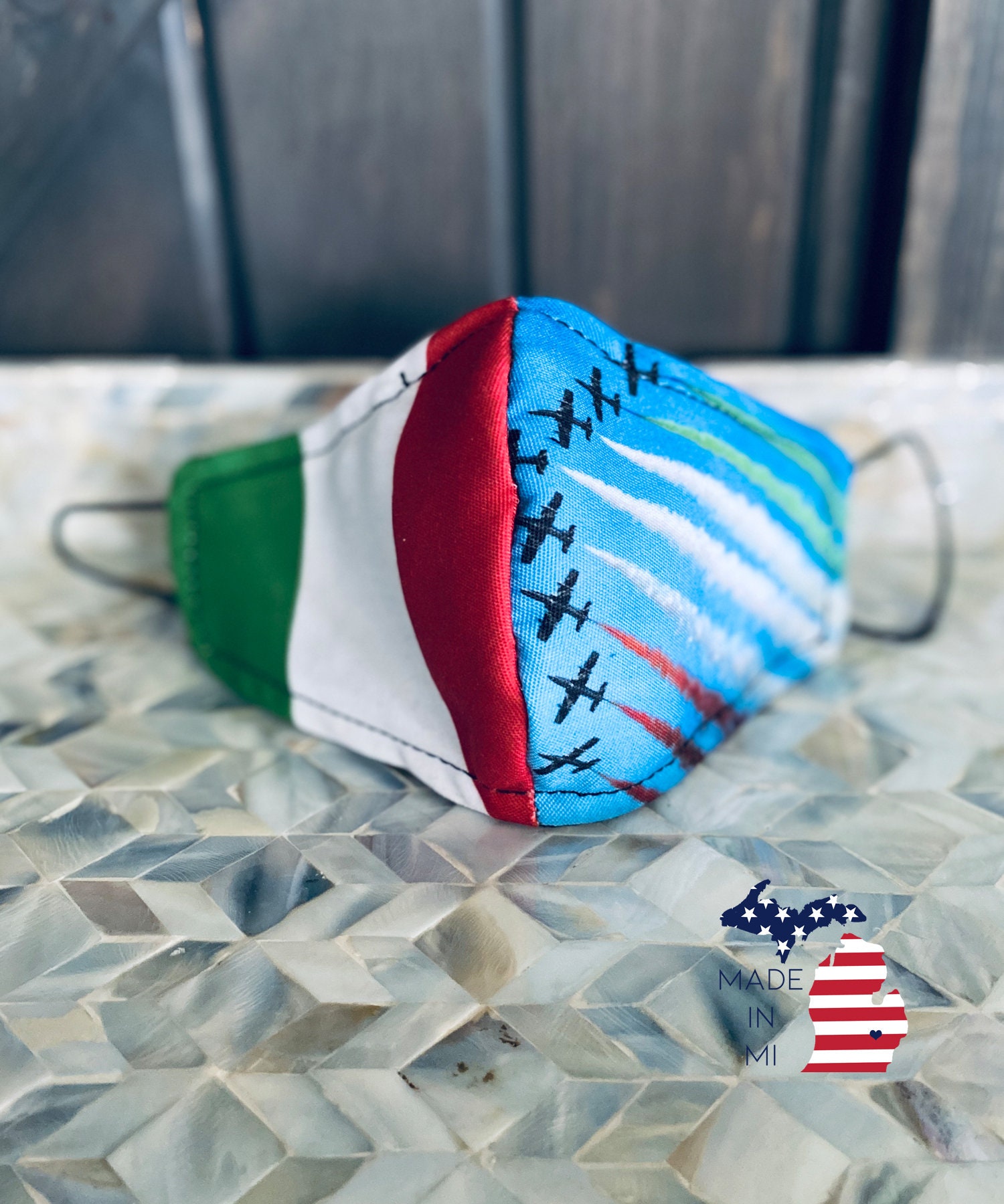 Italy Streams Washable Face Mask with Nose Wire / Breathable | Etsy