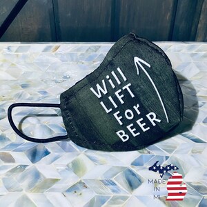 Will Lift for Beer Washable Face Mask With Nose Wire / Breathable ...