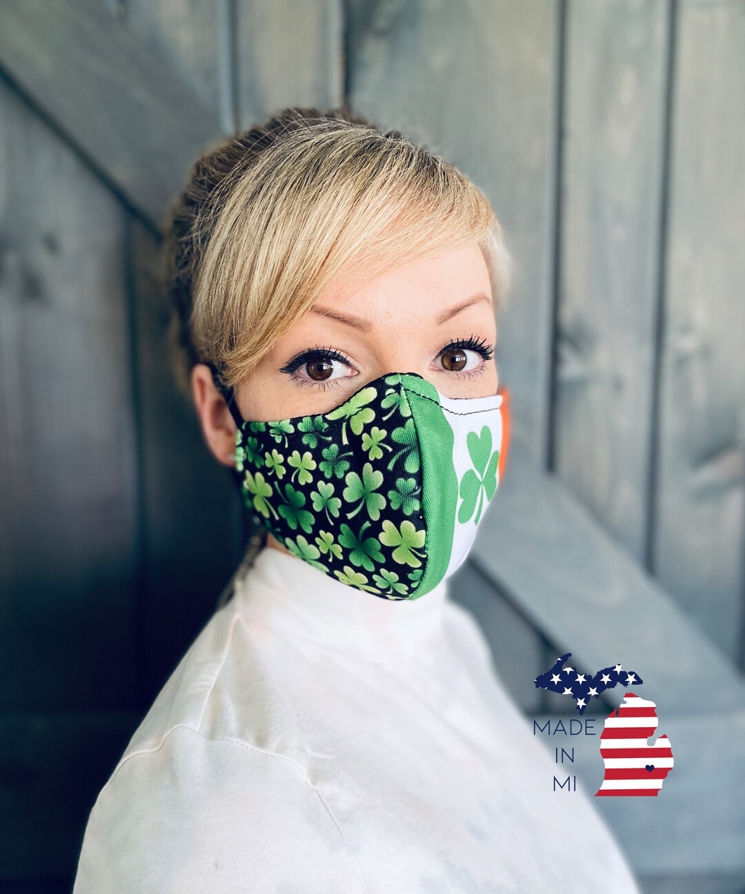 Irish Washable Face Mask With Nose Wire / Breathable Filter Pocket ...