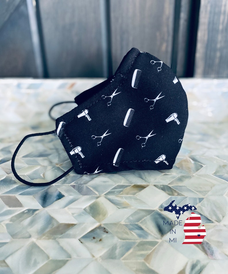 Hair Stylist Washable Face Mask With Nose Wire / Breathable | Etsy