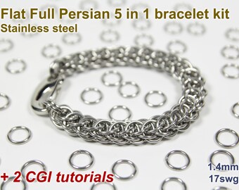 Flat Full Persian 6 in 1 Bracelet Kit Chainmaille Kit | Etsy