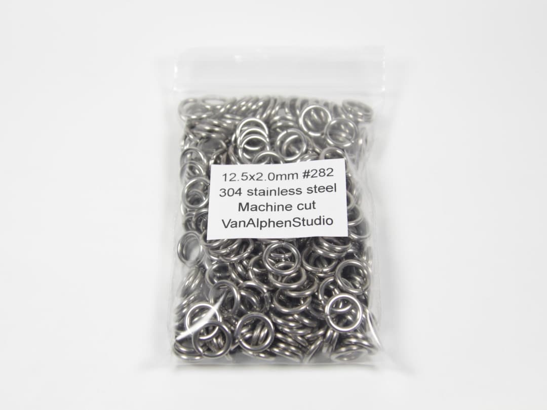 12.5x2.0mm, Stainless Steel Jump Rings, Machine Cut, Chainmaille Rings ...