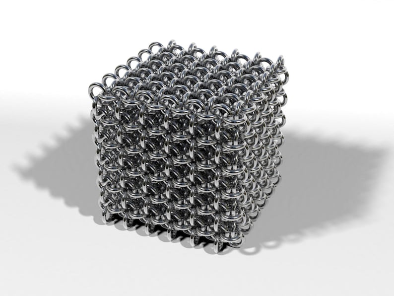 Japanese 4 in 1 Cube, 18swg, Maille Cube, Jelly Cube, Chainmaille Toy ...