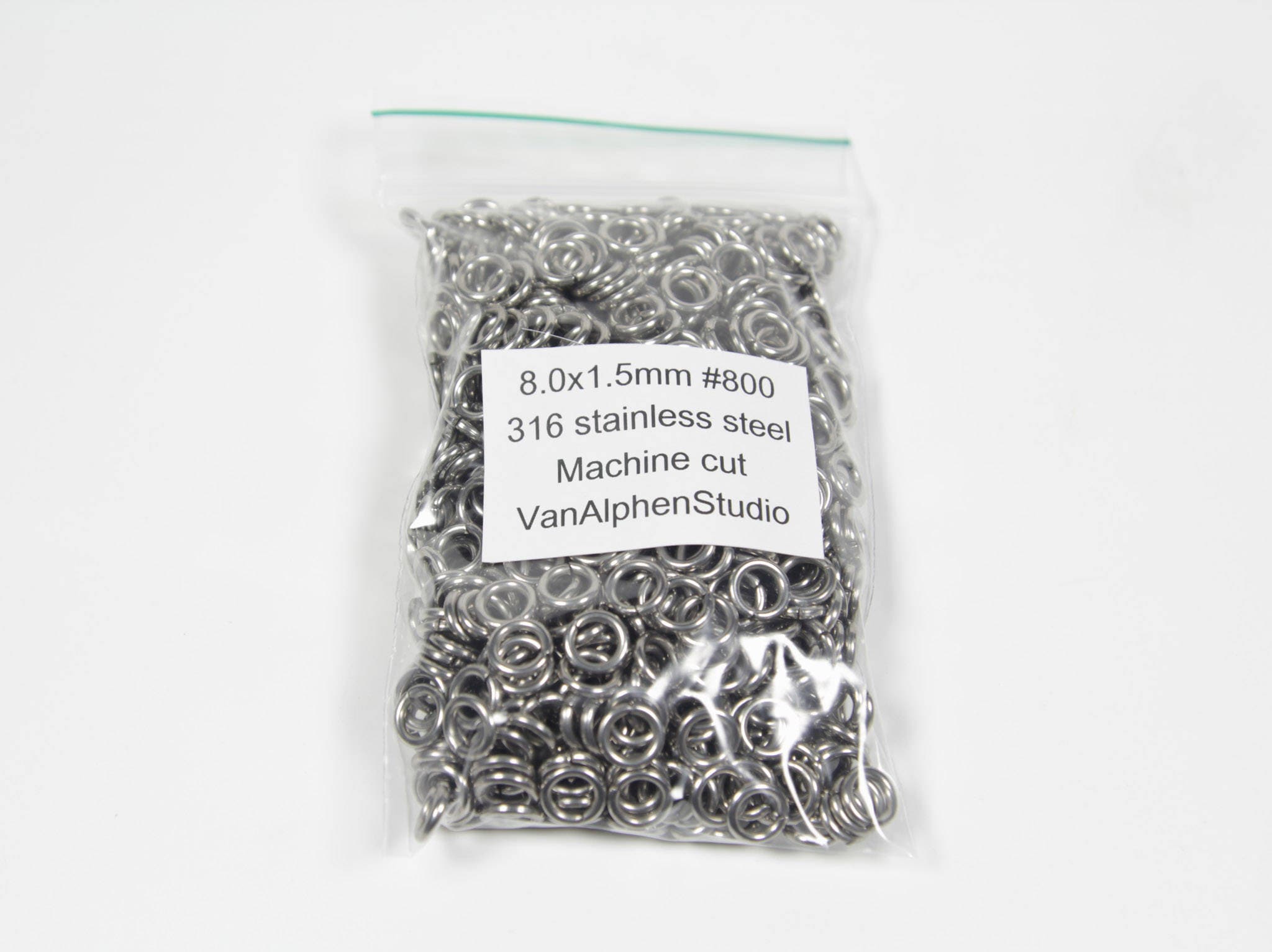 8.0x1.5mm, Stainless Steel Jump Rings, Machine Cut, Chainmaille Rings ...