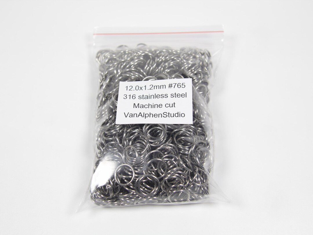 12.0x1.2mm, Stainless Steel Jump Rings, Machine Cut, Chainmaille Rings ...
