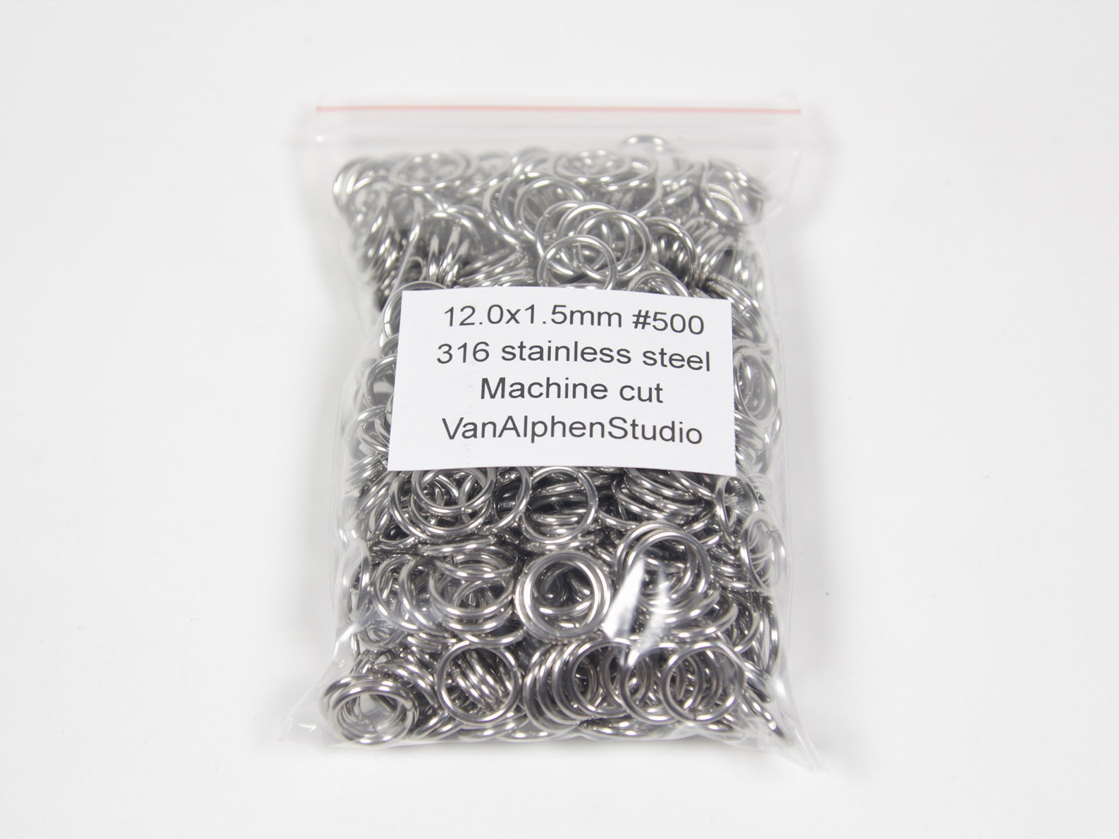 12.0x1.5mm, Stainless Steel Jump Rings, Machine Cut, Chainmaille Rings ...