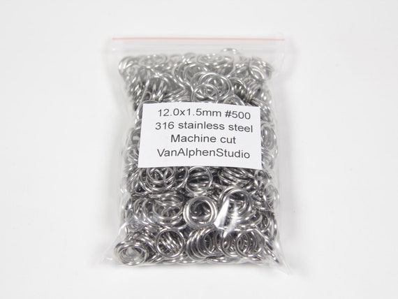 12.0x1.5mm Stainless Steel Jump Rings Machine Cut | Etsy