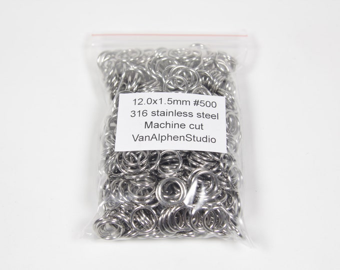 7.0x1.2mm, Stainless Steel Jump Rings, Machine Cut, Chainmaille Rings ...