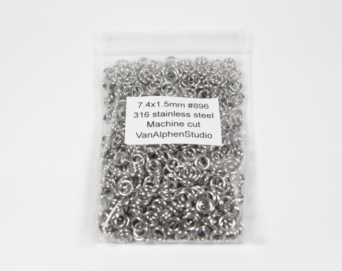 10.5x1.4mm, Stainless Steel Jump Rings, Machine Cut, Chainmaille Rings ...