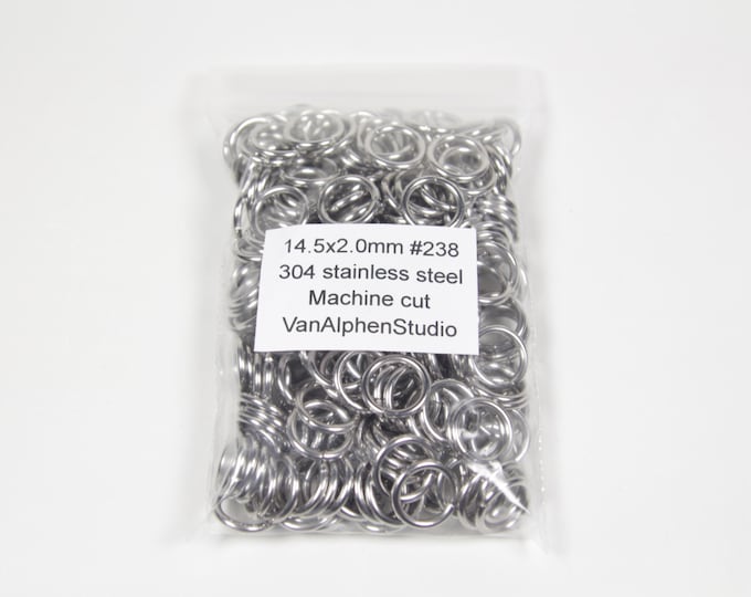 15.0x2.0mm, Stainless Steel Jump Rings, Machine Cut, Chainmaille Rings ...