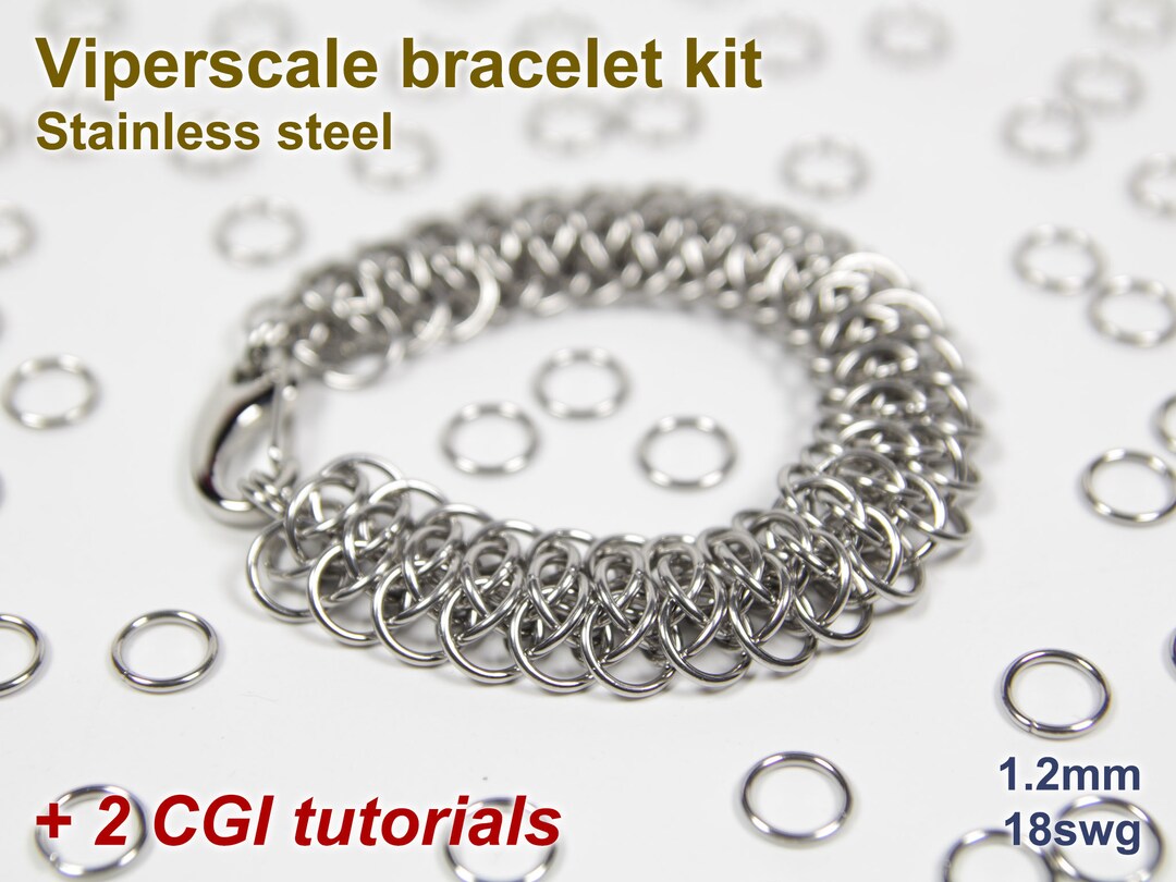Viperscale Bracelet Kit Chainmaille Kit Stainless Steel - Etsy