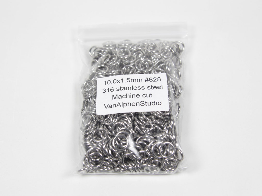 10.0x1.5mm, Stainless Steel Jump Rings, Machine Cut, Chainmaille Rings ...