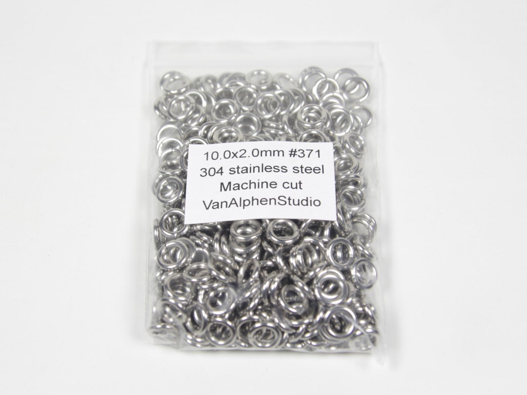 10.0x2.0mm, Stainless Steel Jump Rings, Machine Cut, Chainmaille Rings ...